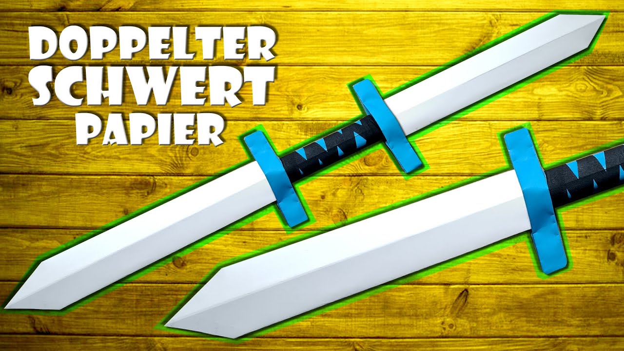 doppelter Schwert selber machen Spielzeug Waffe aus Papier basteln ...