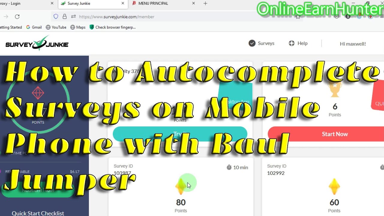 How To Complete Surveys on Mobile Phone in 1click! - YouTube