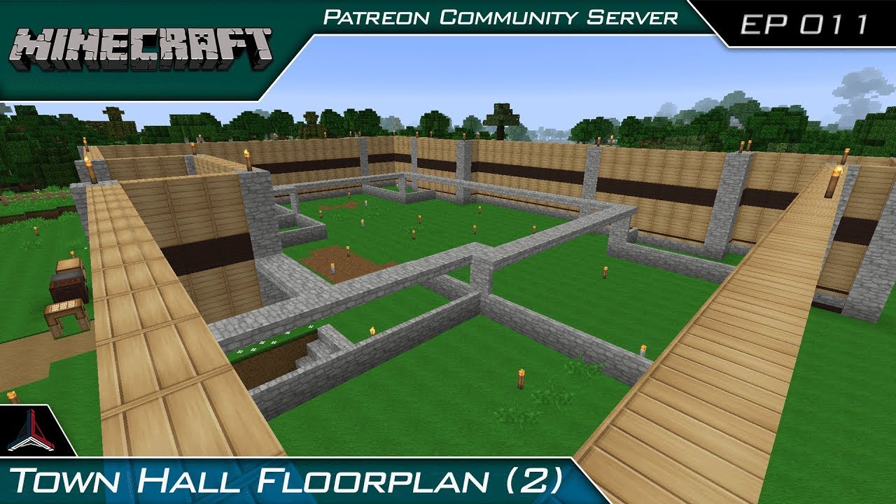 Minecraft FTB Builders Paradise | Town Hall Floorplan (2) | Episode 011 ...