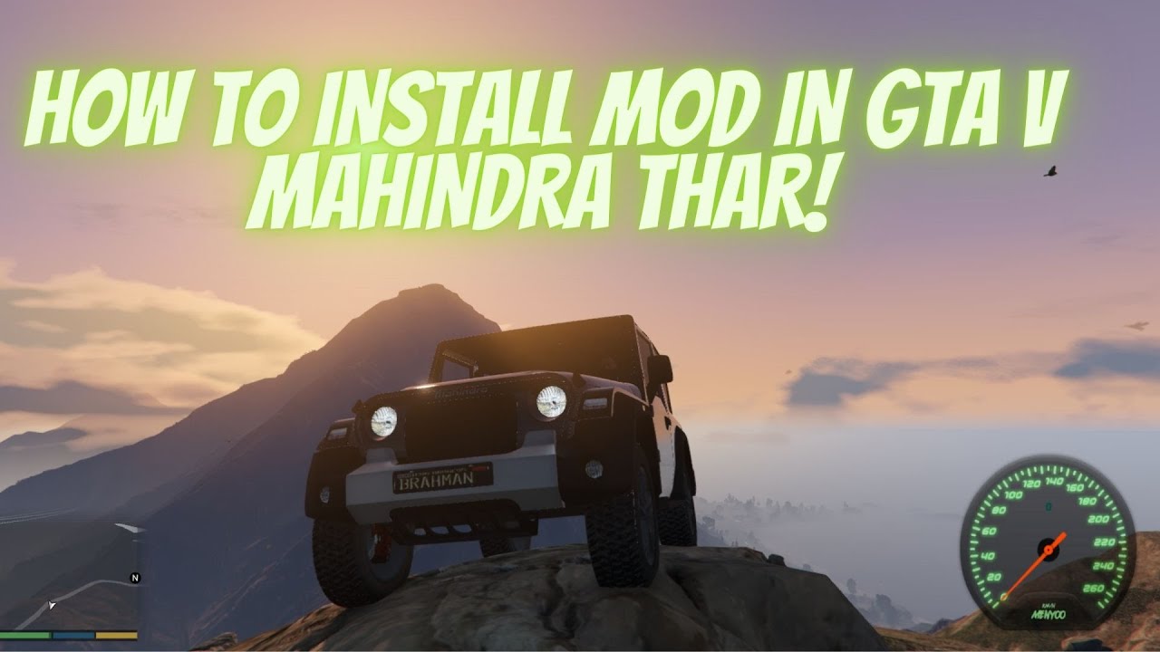 HOW TO INSTALL MOD IN GTA V MAHINDRA THAR 2023 #BMR THUNDER - YouTube