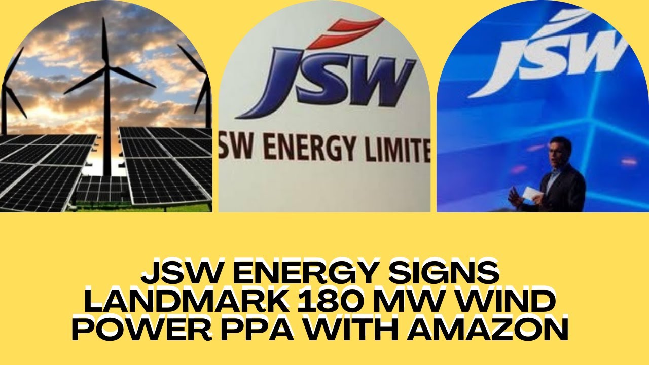 JSW Energy Signs Landmark 180 MW Wind Power PPA with Amazon - YouTube