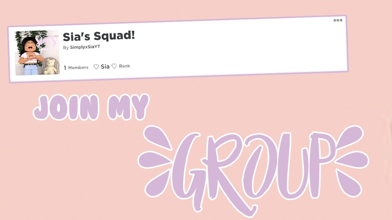 JOIN MY GROUP! - YouTube