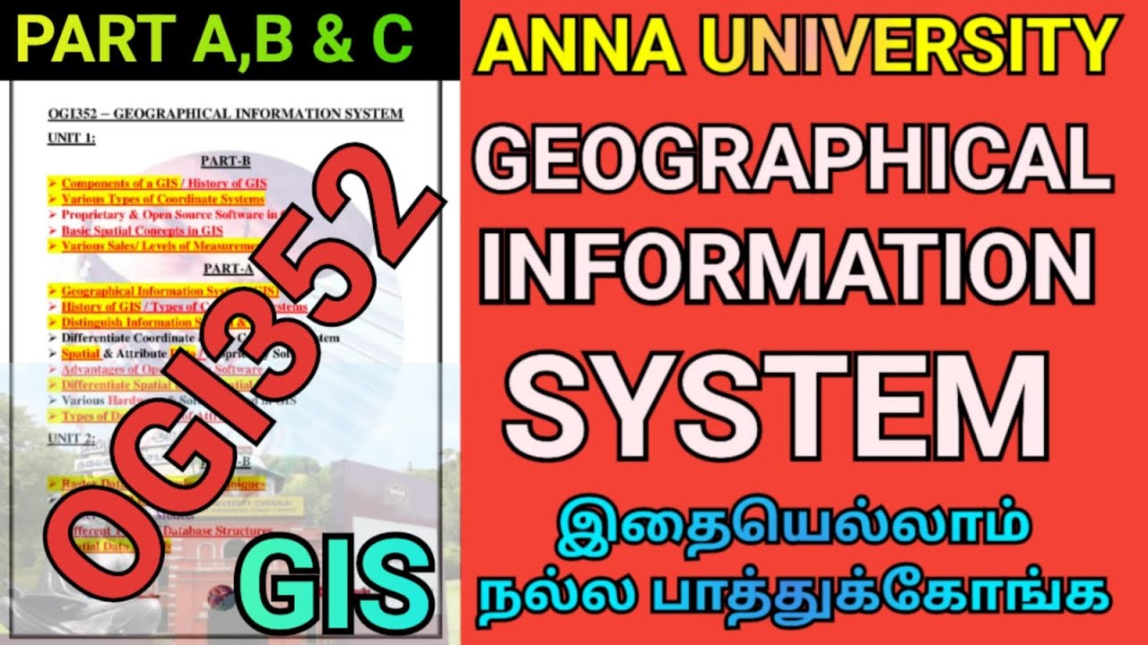 Geographical Information System Important Questions Anna University ...