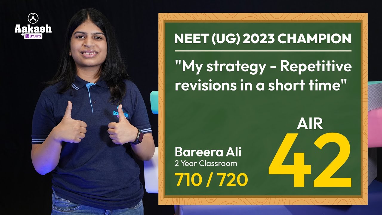 Bareera Ali - Revising repetitively helped me a lot | AIR 42 (710/720 ...