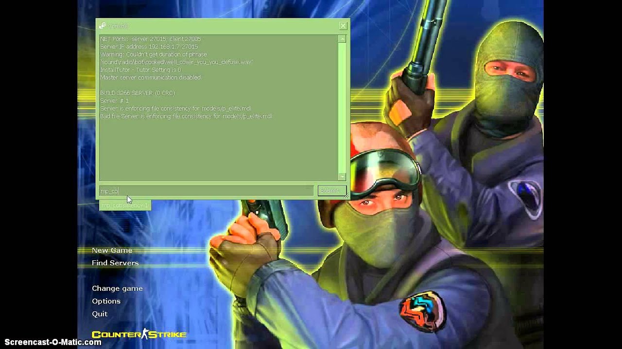 COMO SOLUCIONAR PROBLEMA PARA CREAR PARTIDAS EN EL CS 1.6 - YouTube