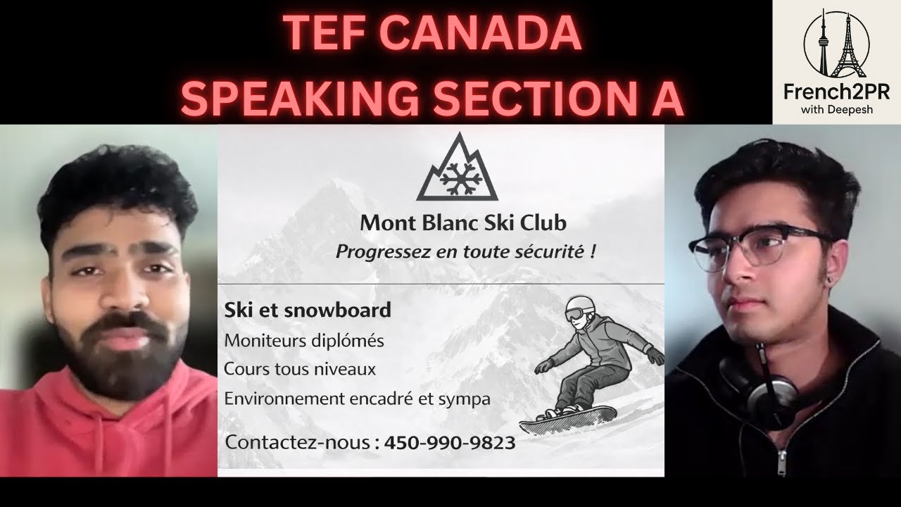Repeated TEF topic (Ski School) – CLB 7 Speaking Section A | Real ...