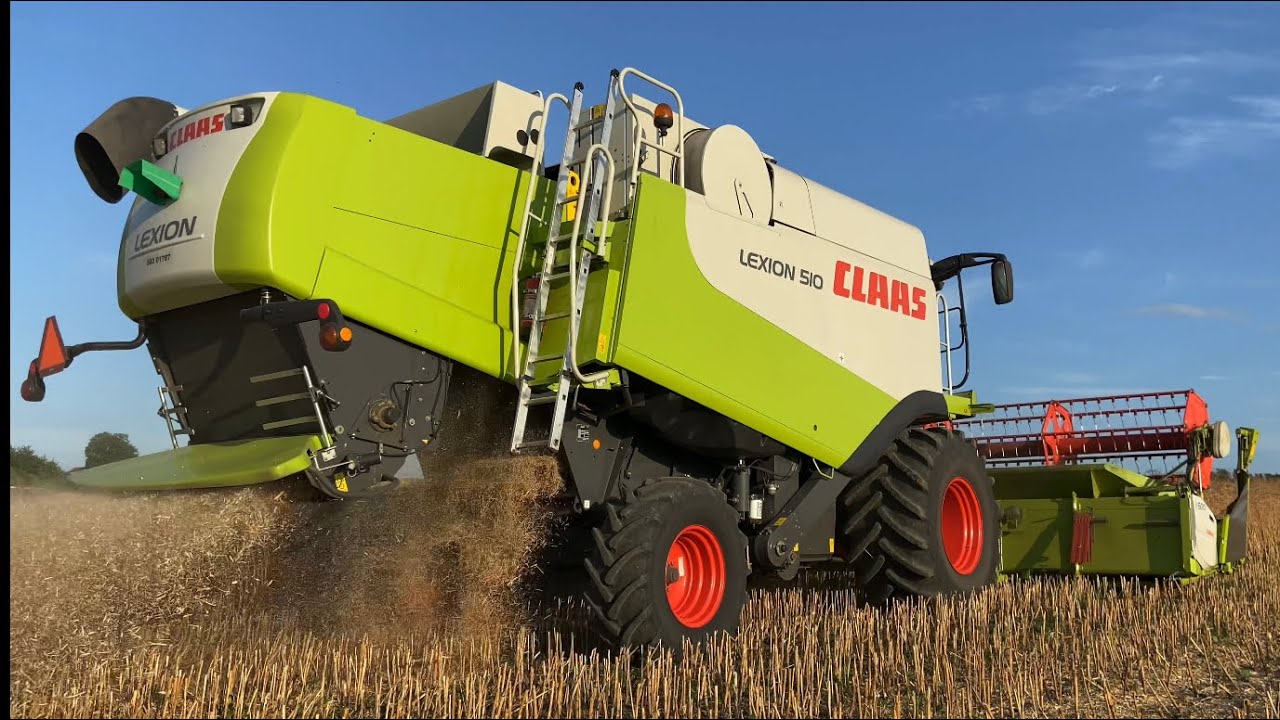 Claas Lexion 510 Harvesting Canola (4K) - YouTube