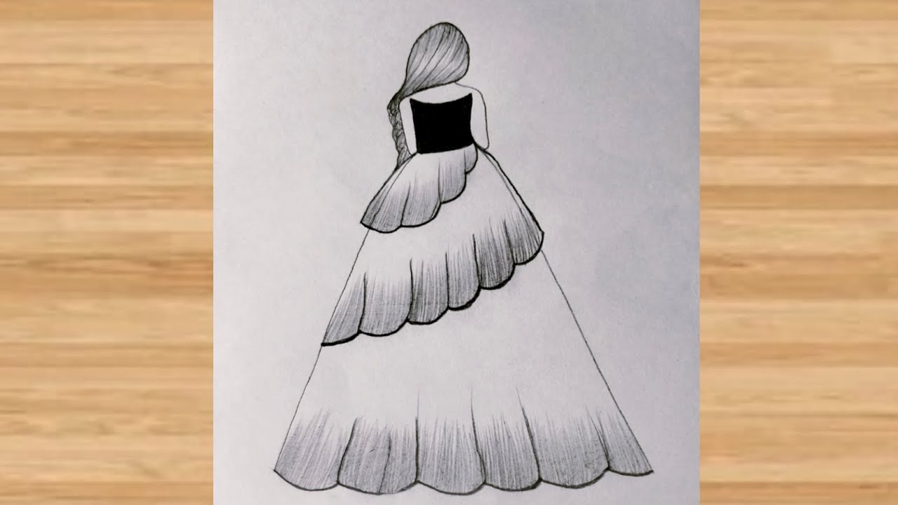 How To Draw A Cute Girl Drawing Backside | Backside Drawing Gudiya Easy ...