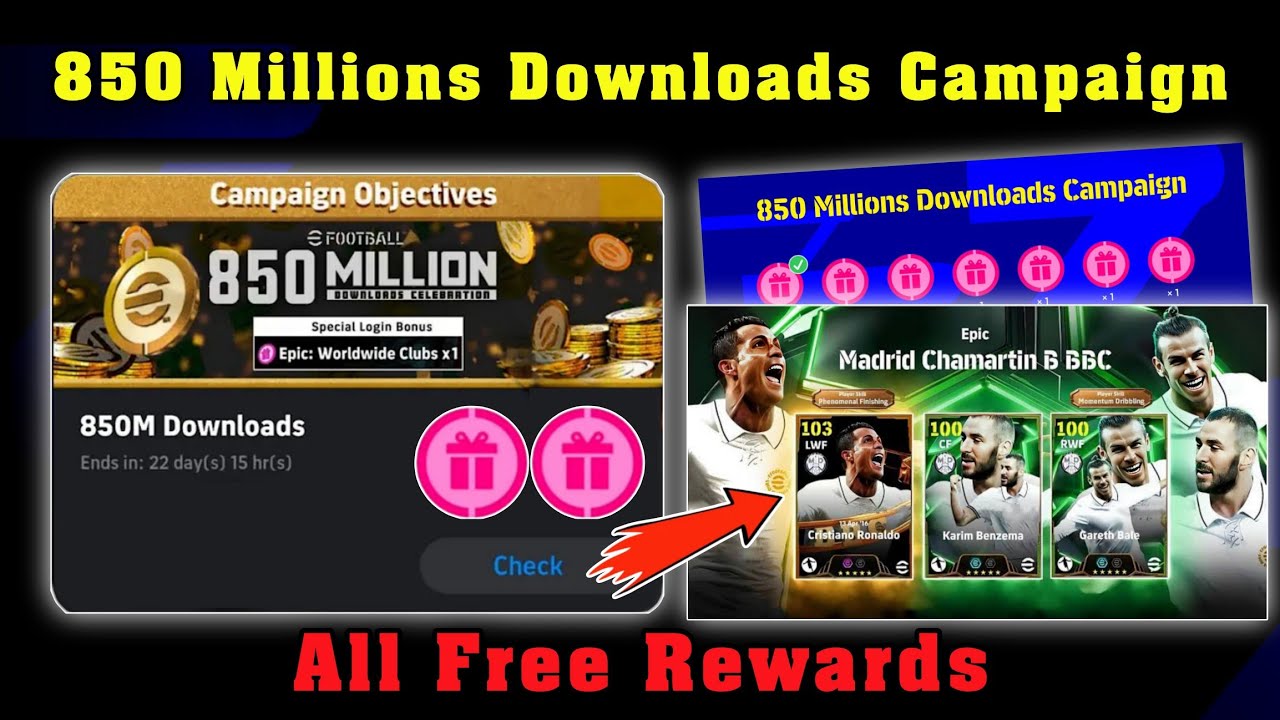 🔥850M Downloads Campaign eFootball 2025 | New Update, New Campaigns ...