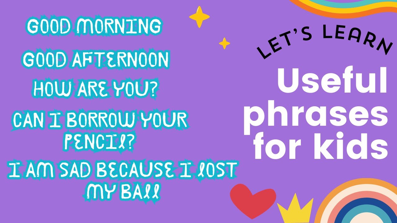 Learn phrases for toddlers - English phrases for kids - English phrases ...