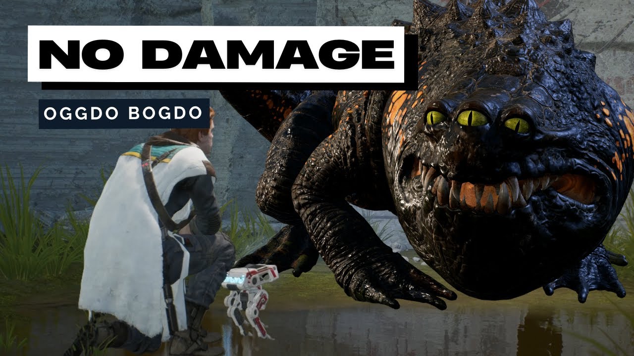 Star Wars Jedi: Fallen Order - Oggdo Bogdo Boss Fight (No Damage, Jedi ...