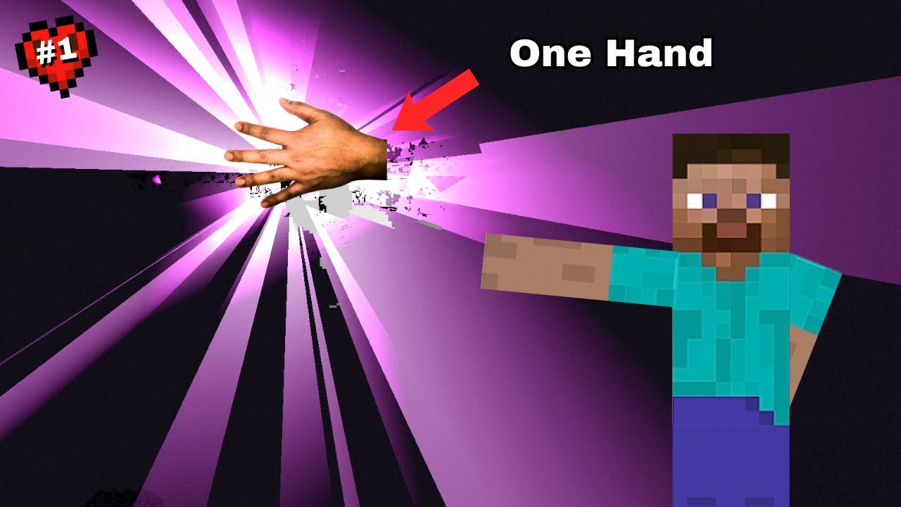 Beating Minecraft with Only ONE HAND! - YouTube