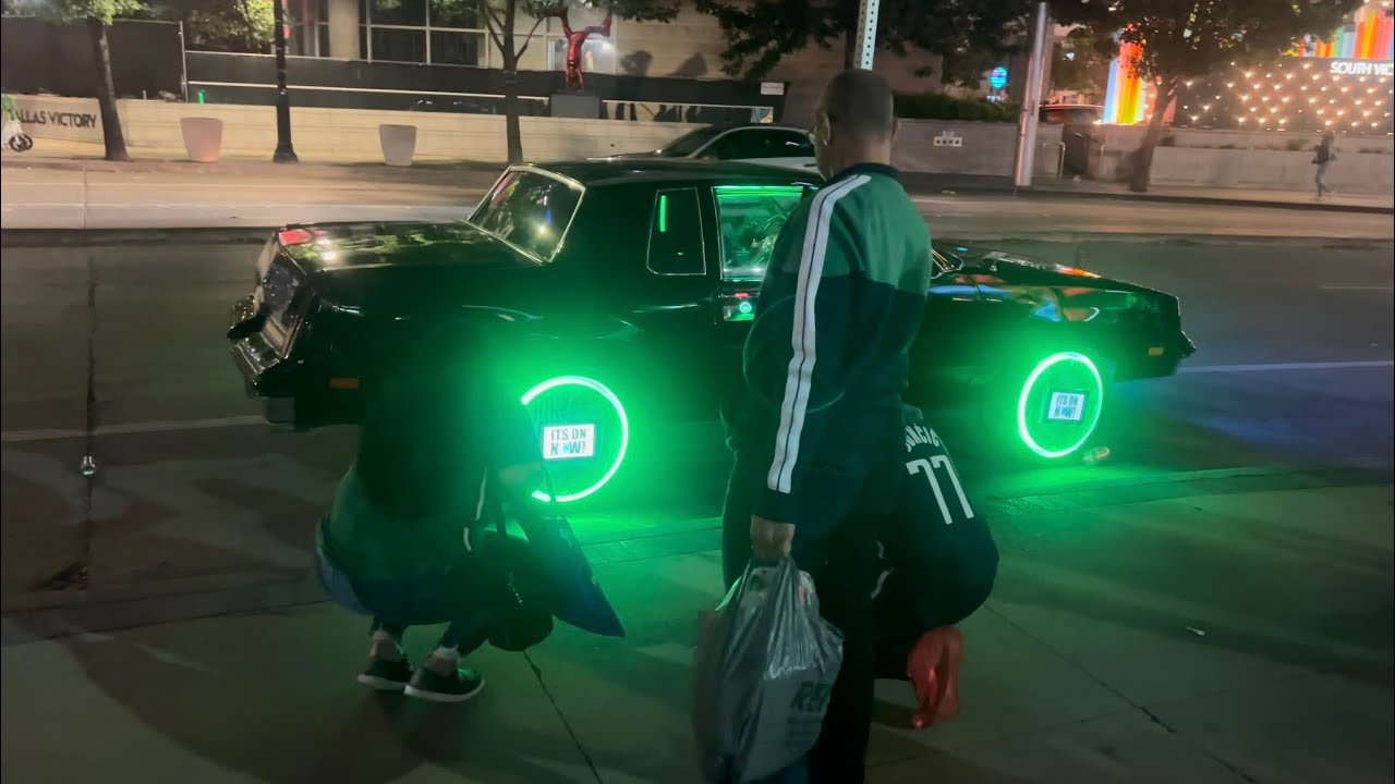 Dallas Mavericks CYBER SLAB Lit On GameDay - YouTube