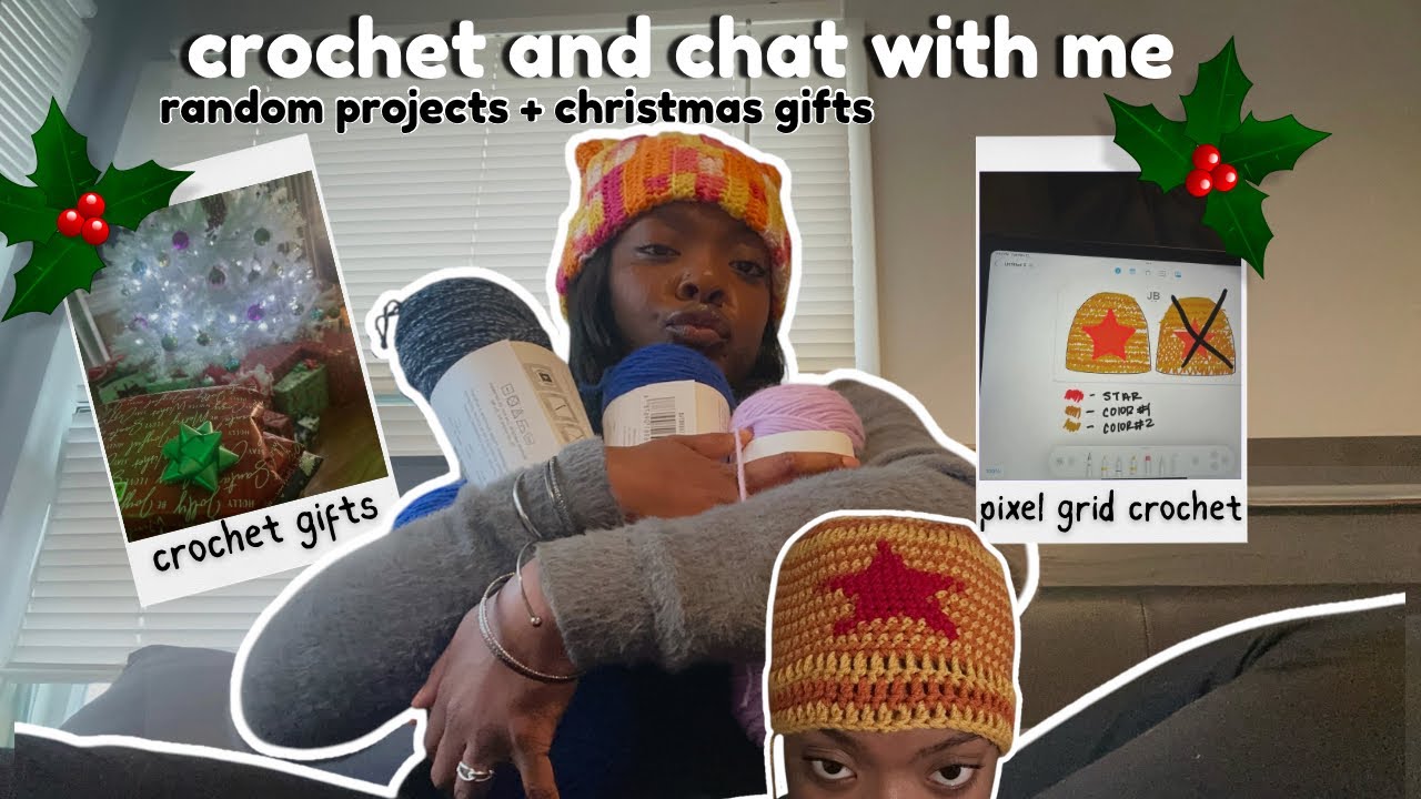 crochet and chat with me crochet christmas gifts, beanies, new year ...