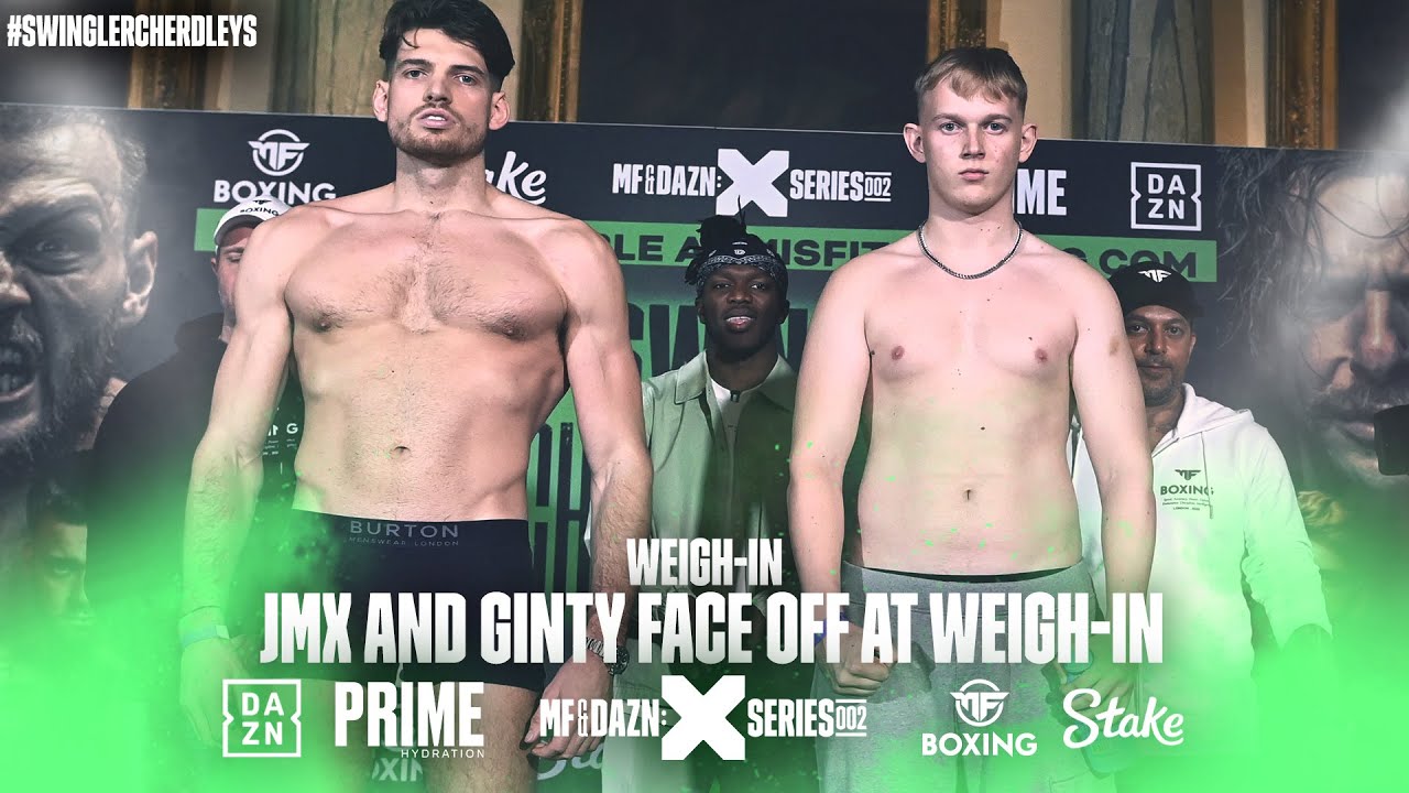 "I'LL SMILE WHEN YOU HIT ME" JMX and Ginty FACE OFF at weigh-in ...