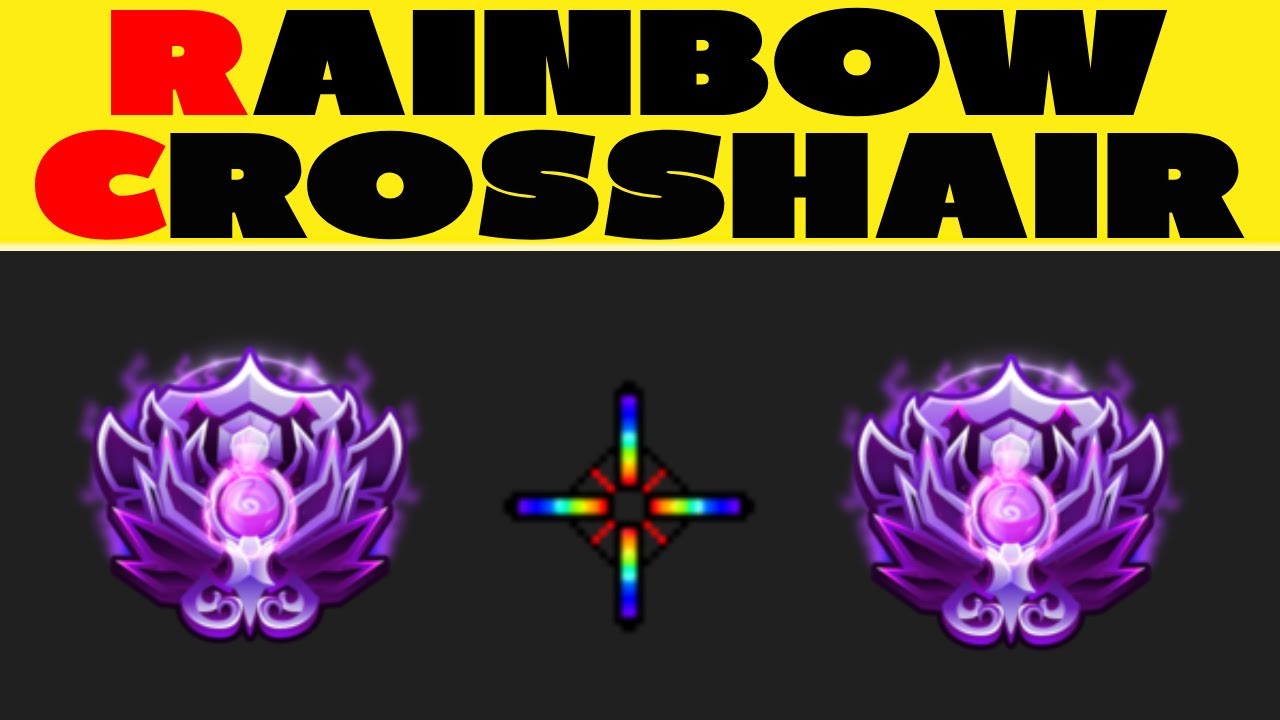 New Op Rainbow Crosshair In Roblox Bedwars!!! - Youtube