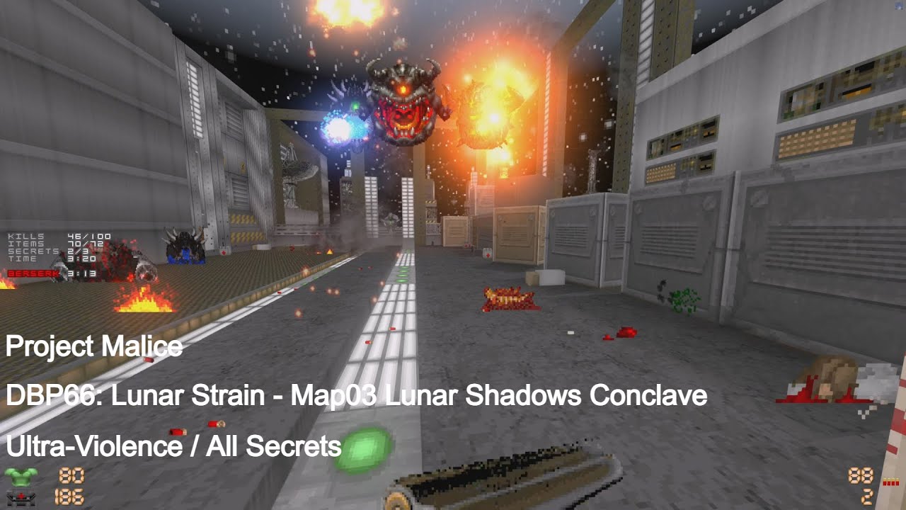 Project Malice - DBP66: Lunar Strain - Map03 Lunar Shadows Conclave (All Secrets) - YouTube