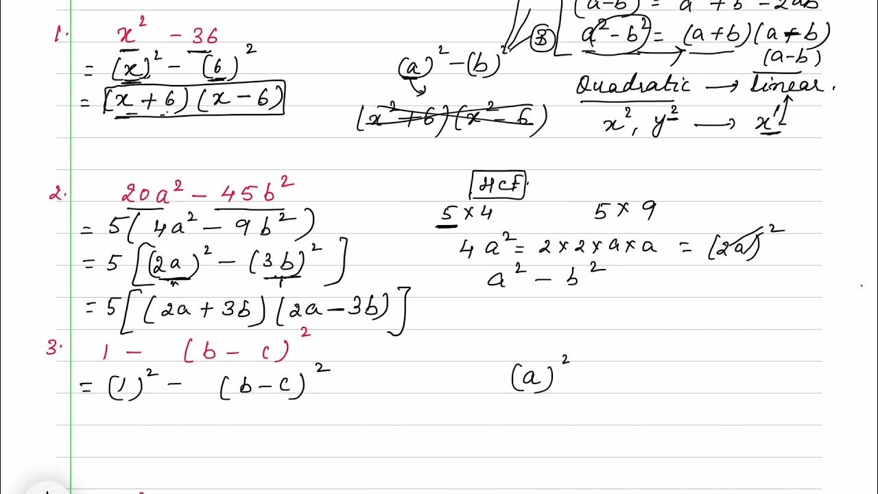 FACTORISATION USING IDENTITIES#CLASS8#MATHEMATICS - YouTube