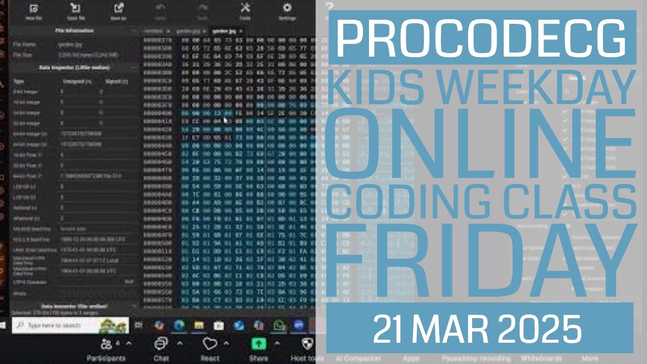 ProCodeCG Kids Weekday Coding Class - Friday - 21 Mar 2025 - YouTube