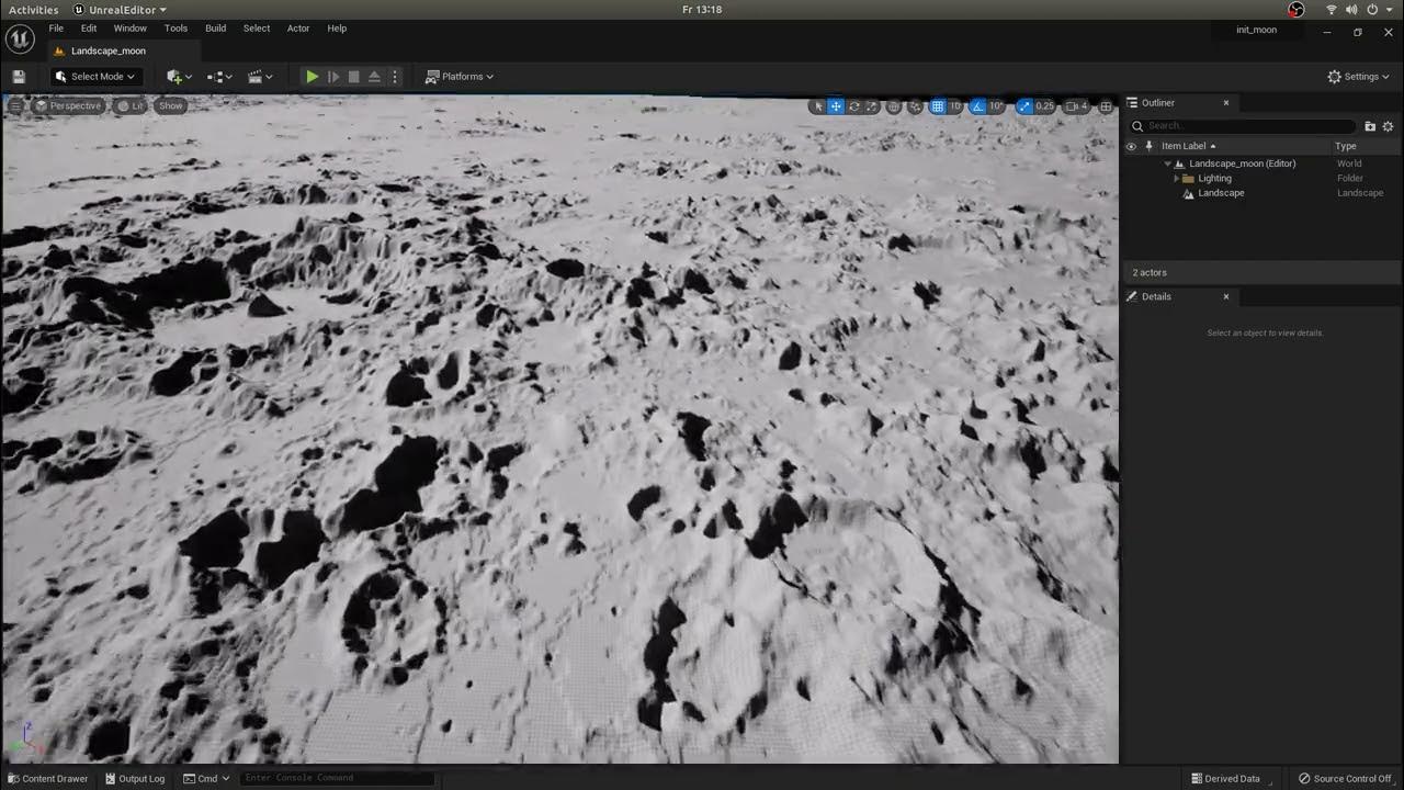Unreal Engine 5 - Lunar DEM - Landscape Mode - YouTube