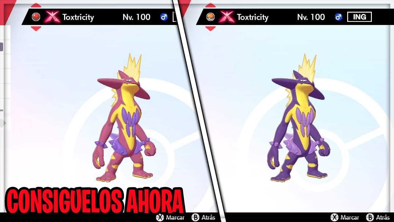 CONSIGUE AHORA TOXTRICITY GMAX SHINY EVENTO y TOXTRICITY POKEMON ESPADA ...