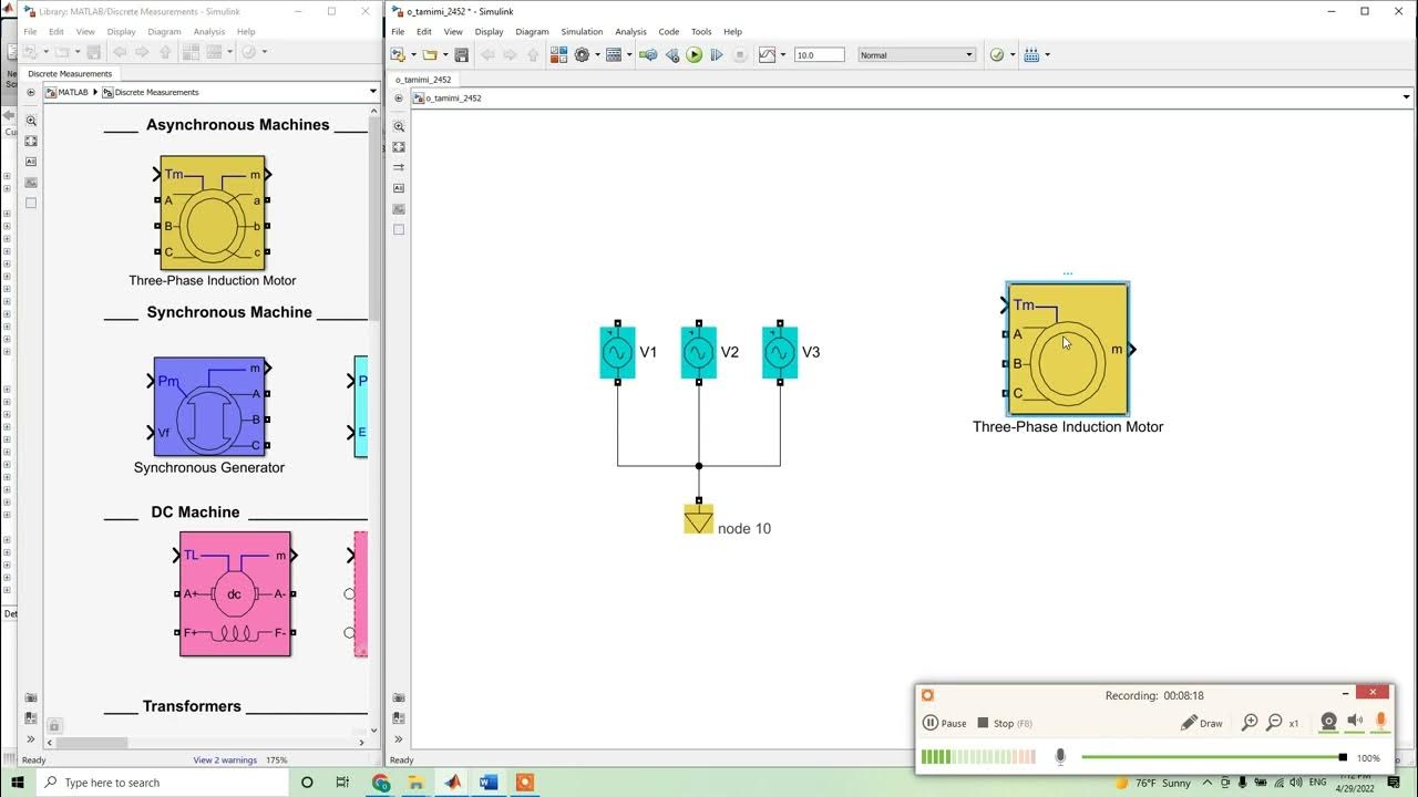 SIMULINK MATLAB 3-PHASE SYNCHRONOUS-GENERATOR - YouTube