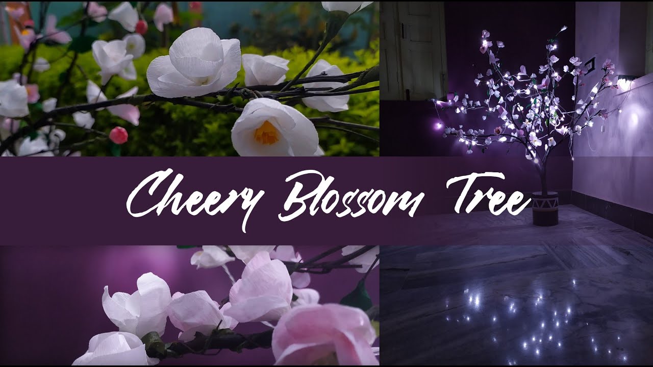 How to make faux cheery blossom tree || Diy Everlasting Tree || Diy ...