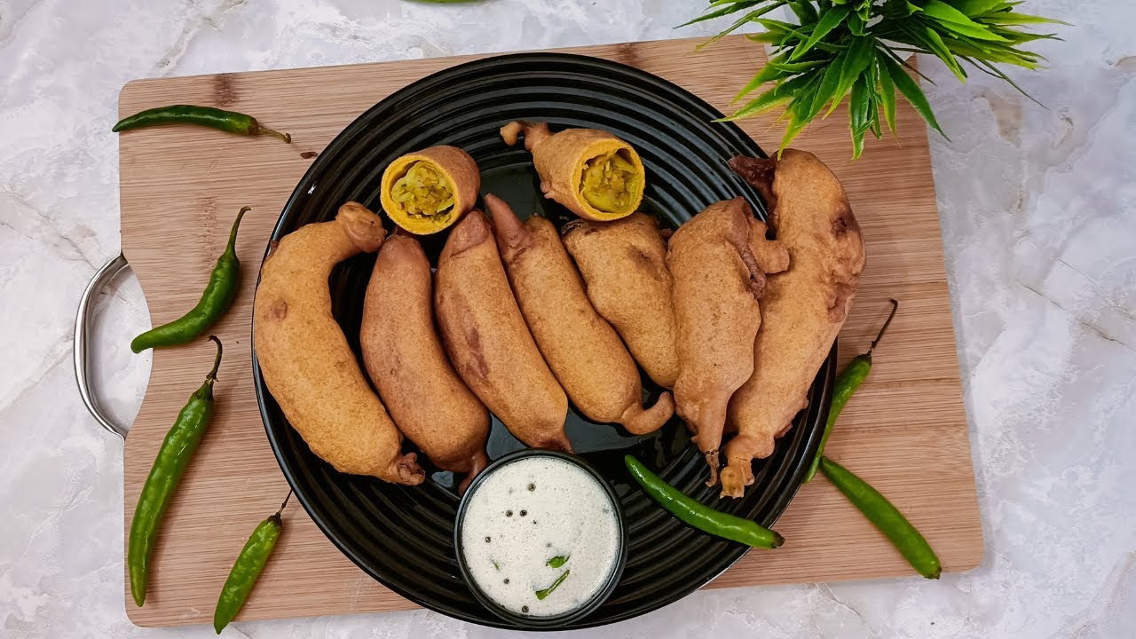 Try This Easy Way to Make Chilly Bajji || Stuffed Mirchi Bajji ...
