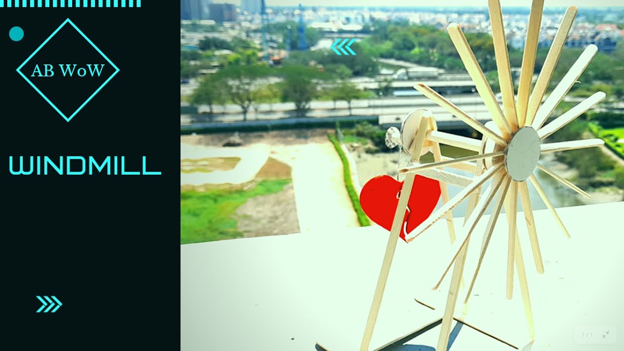 DIY How to make wooden Toy Windmill // Easy craft with AB WoW - YouTube