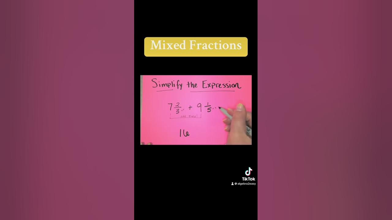 Simplify — Mixed Fractions - YouTube