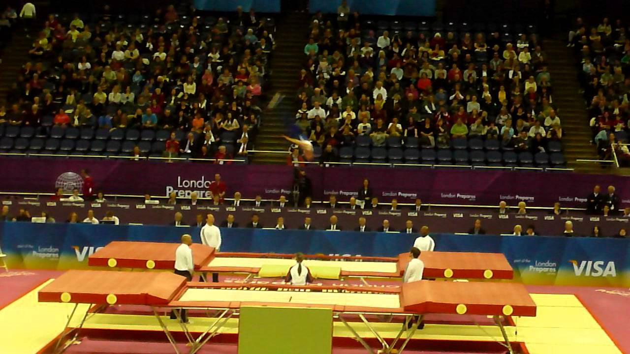 Steven GLUCKSTEIN Optional Trampoline Olympic Test Event - YouTube