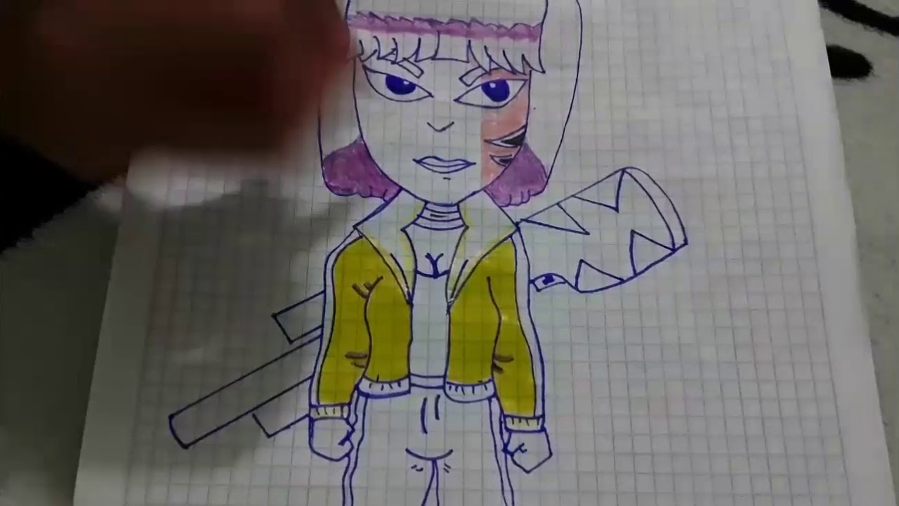 Como dibujar la SKIN de KELLY (FREE FIRE ) - YouTube