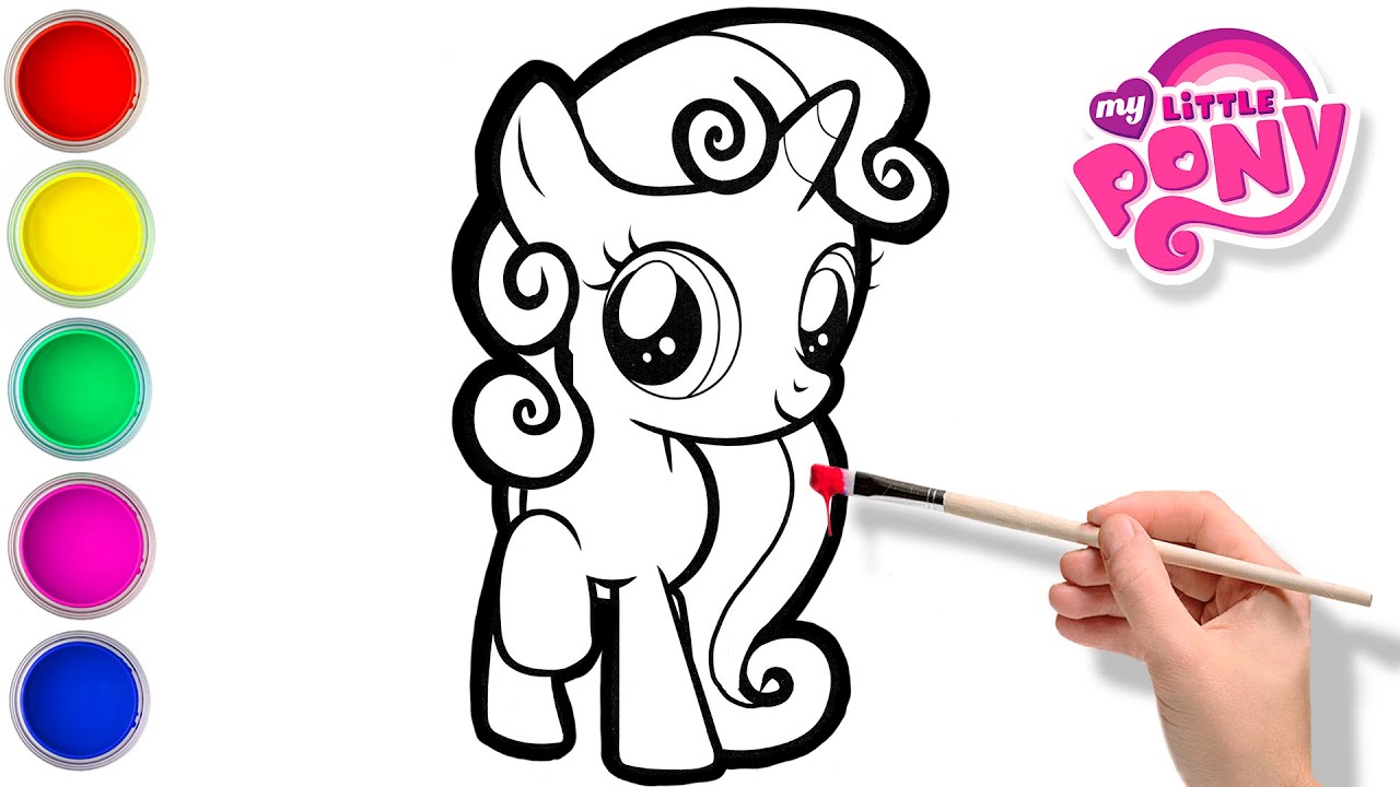 Let's Draw and Paint My Little Pony: Fun Art Activity for Kids - YouTube