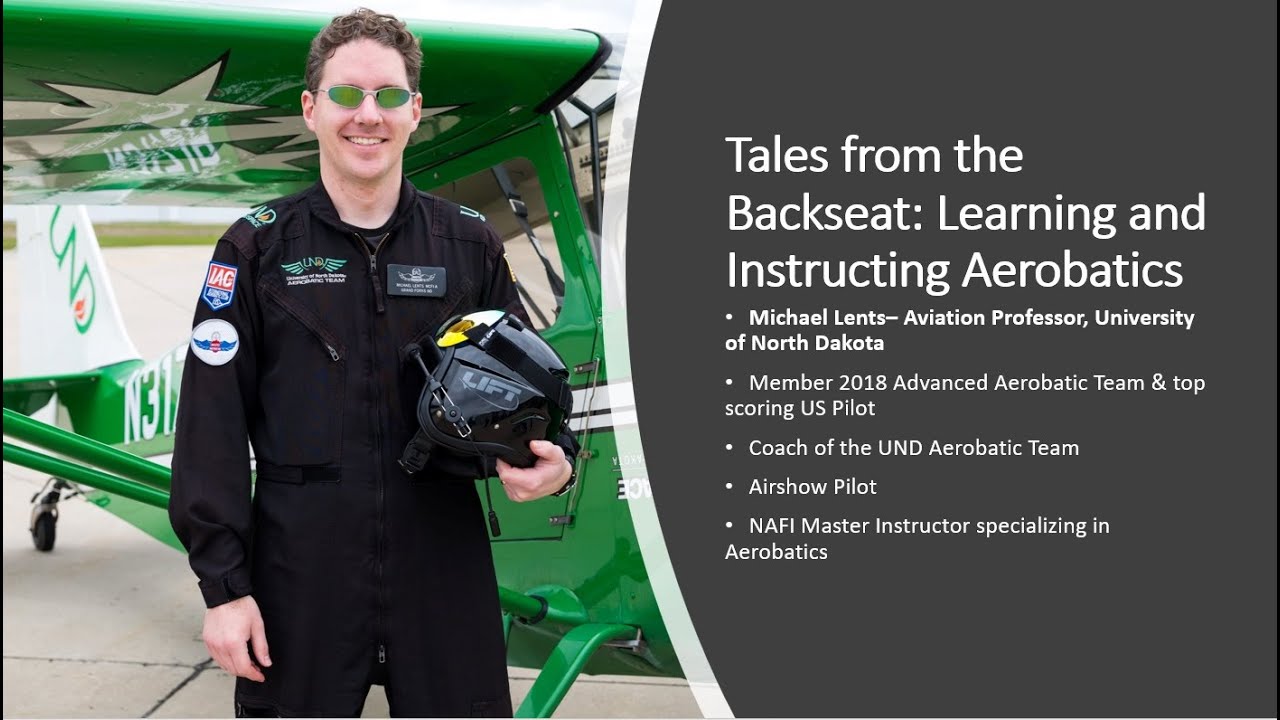 Michael Lents: Tales from the Backseat of an Aerobatic Airplane - YouTube