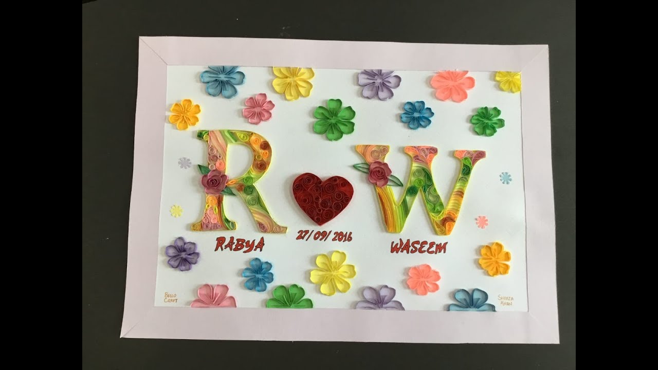 Different Stages of Quilling letter R and W - YouTube