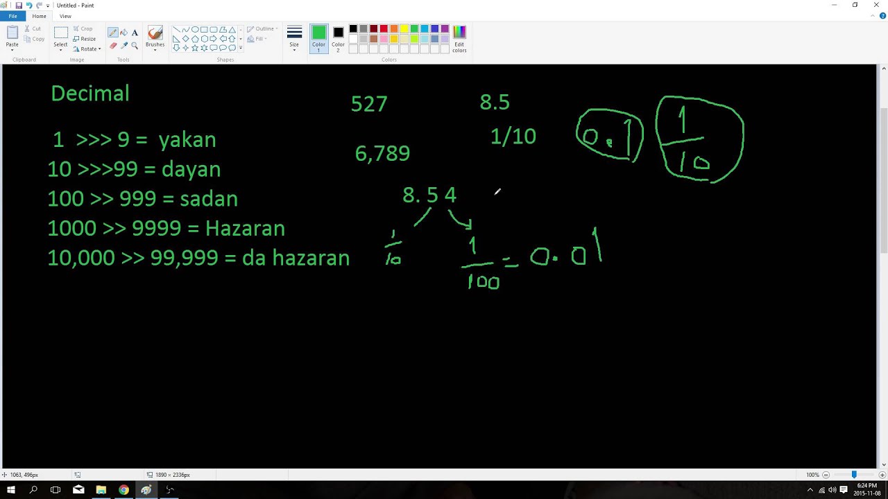 Decimal numbers in Kurdish - YouTube