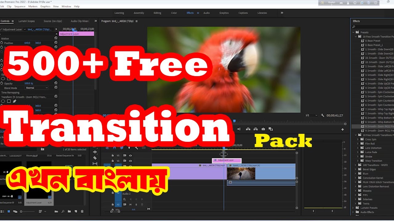 500+ Free Transition Preset Adobe Premiere Pro Bangla Tutorial Nadim hasan - YouTube