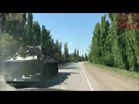 Huge Russian column in Kherson region, BTR 80's heading to frontline.
