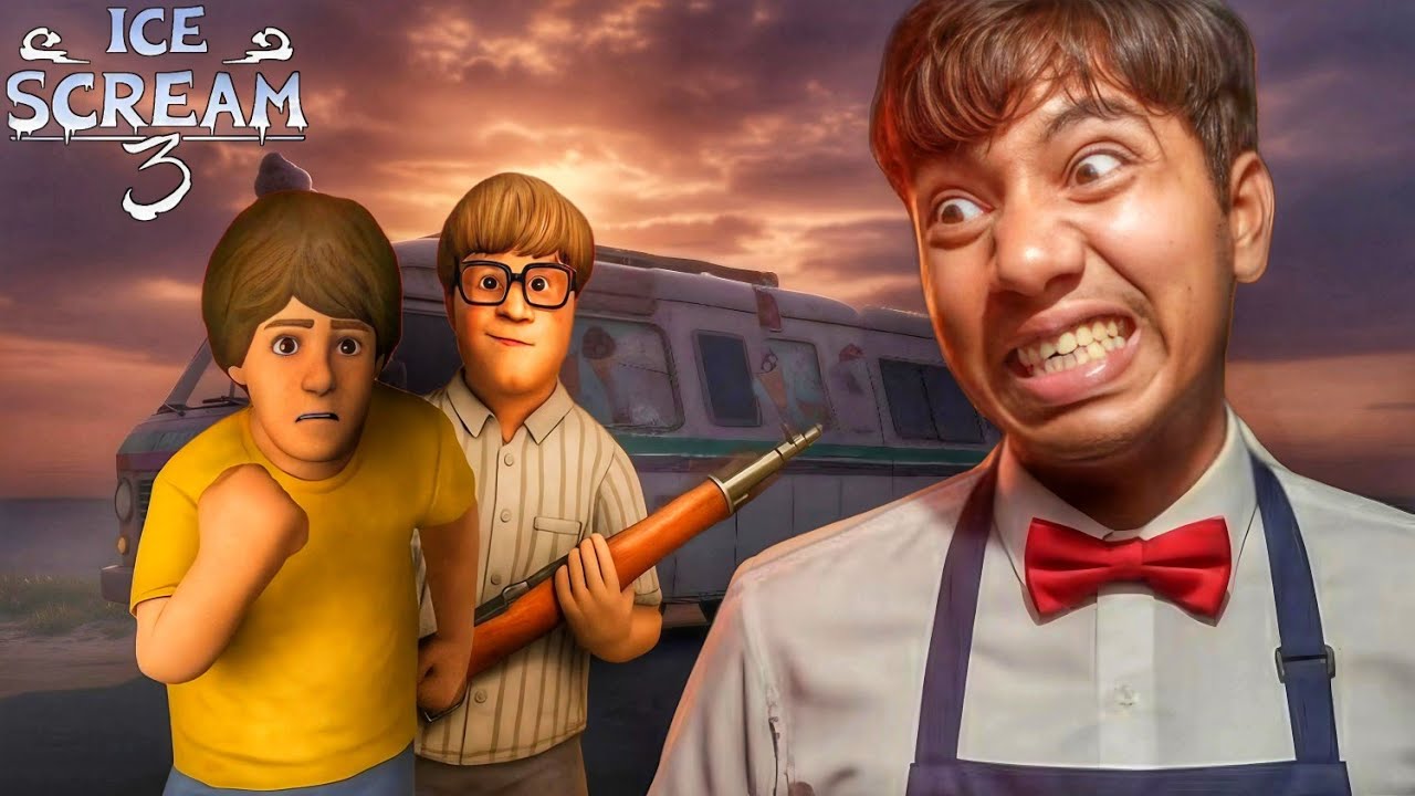 KIDS, EAT ICE CREAM... IT’S FREE FOR YOU 🍦😈 | ICE SCREAM 3 GAMEPLAY ...