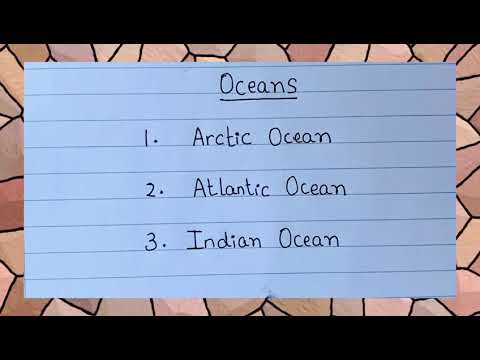 Oceans of the world for kids| 5 Oceans| five Oceans spelling| How many ...