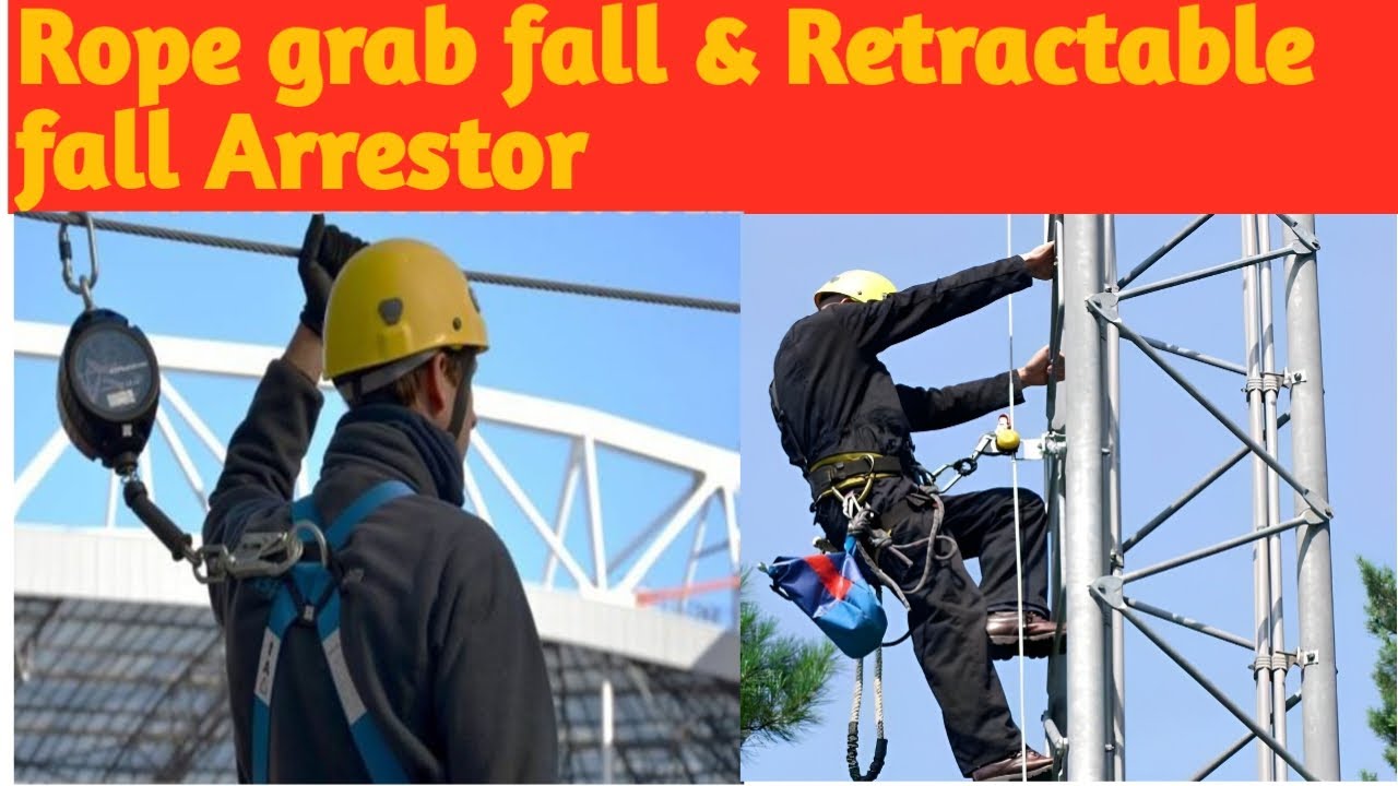 Rope Grab & Retractable Type Fall Arrestor for height Work | - YouTube