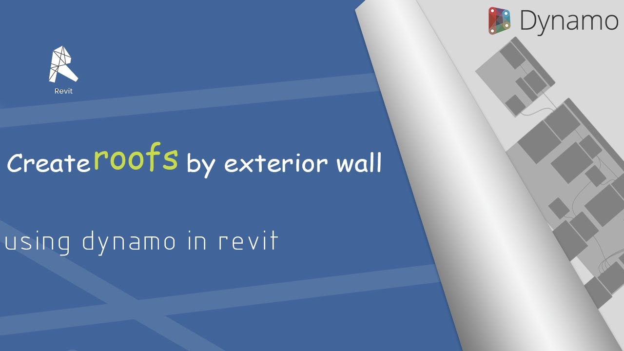 Create roofs by exterior wall using dynamo in Revit - YouTube