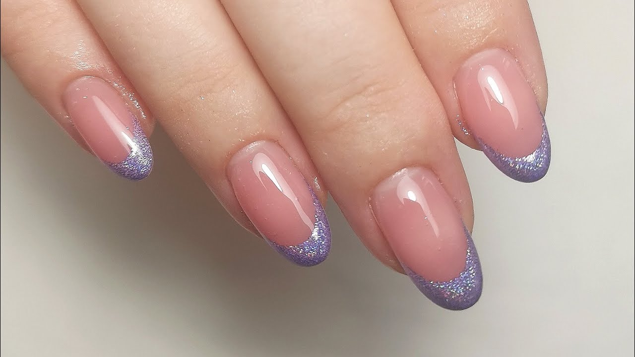 WATCH ME WORK: Client BIAB Infill With Holographic Dust French Design ...