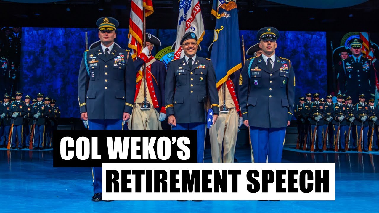 Military Retirement: Charles Weko's Retirement Speech - YouTube