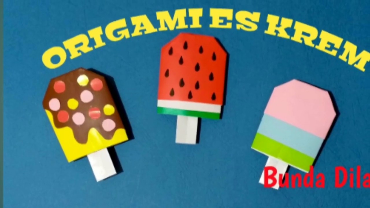 Origami Es Krem mudah - YouTube