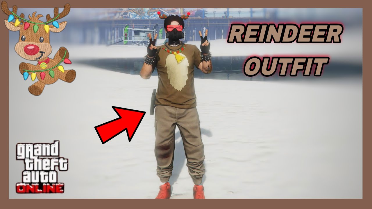 GTA 5 ONLINE - MALE TAN JOGGERS REINDEER GUN HOSTLER GLITCH MODDED ...