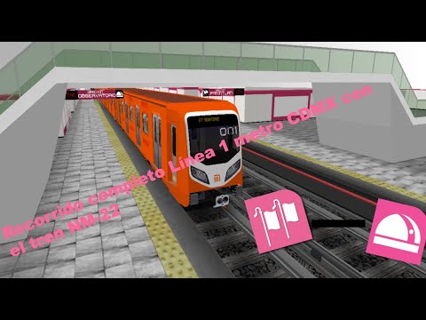 Recorrodo completo linea 1 metro CDMX con el tren NM-22 en Open BVE - YouTube