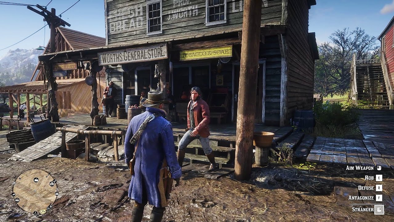 Rdr2 - Everyone is scared of Arthur at Valentine - YouTube