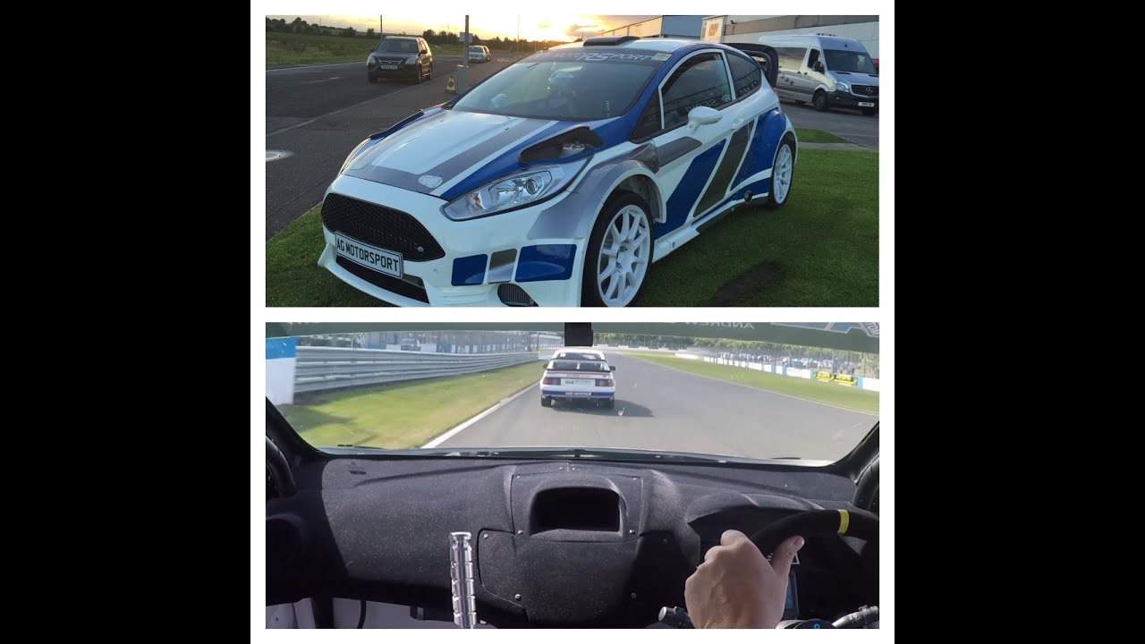 Fiesta V8 on track with RS500 Touring car - YouTube