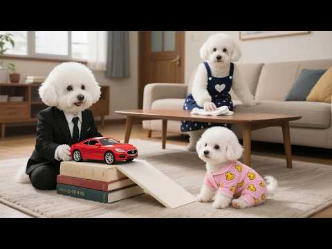 Baby Puppy 🚗 Papa Dog’s Special Return Gift and Mom Dog’s Cozy Welcome🐾